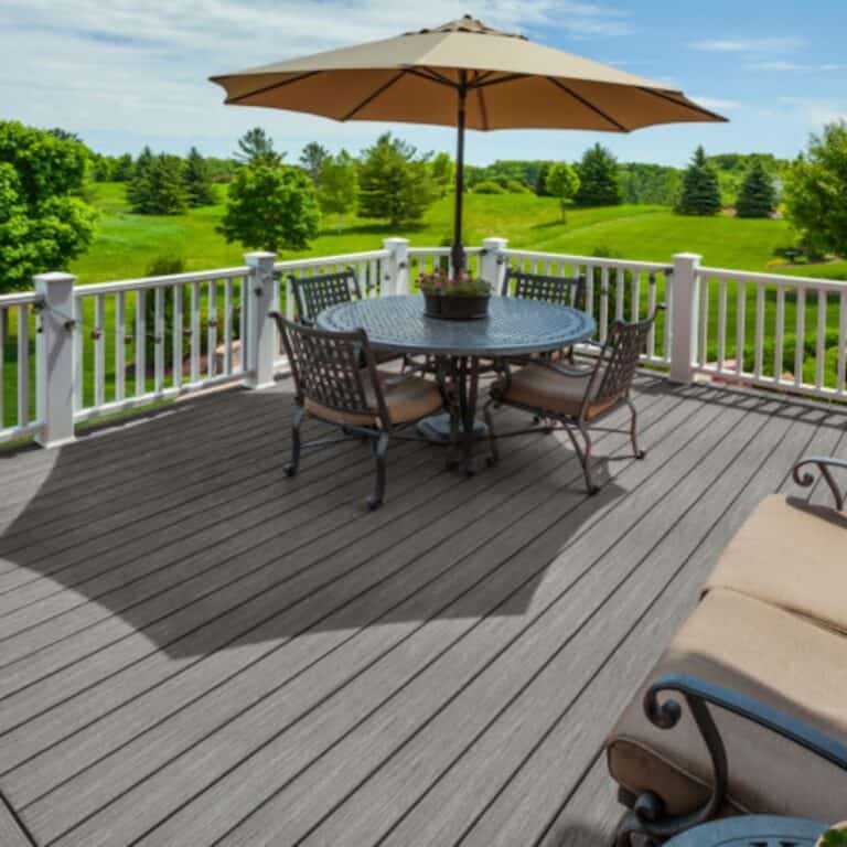 Sandstone/Island Mist Composite Decking- Hardy Landscaping