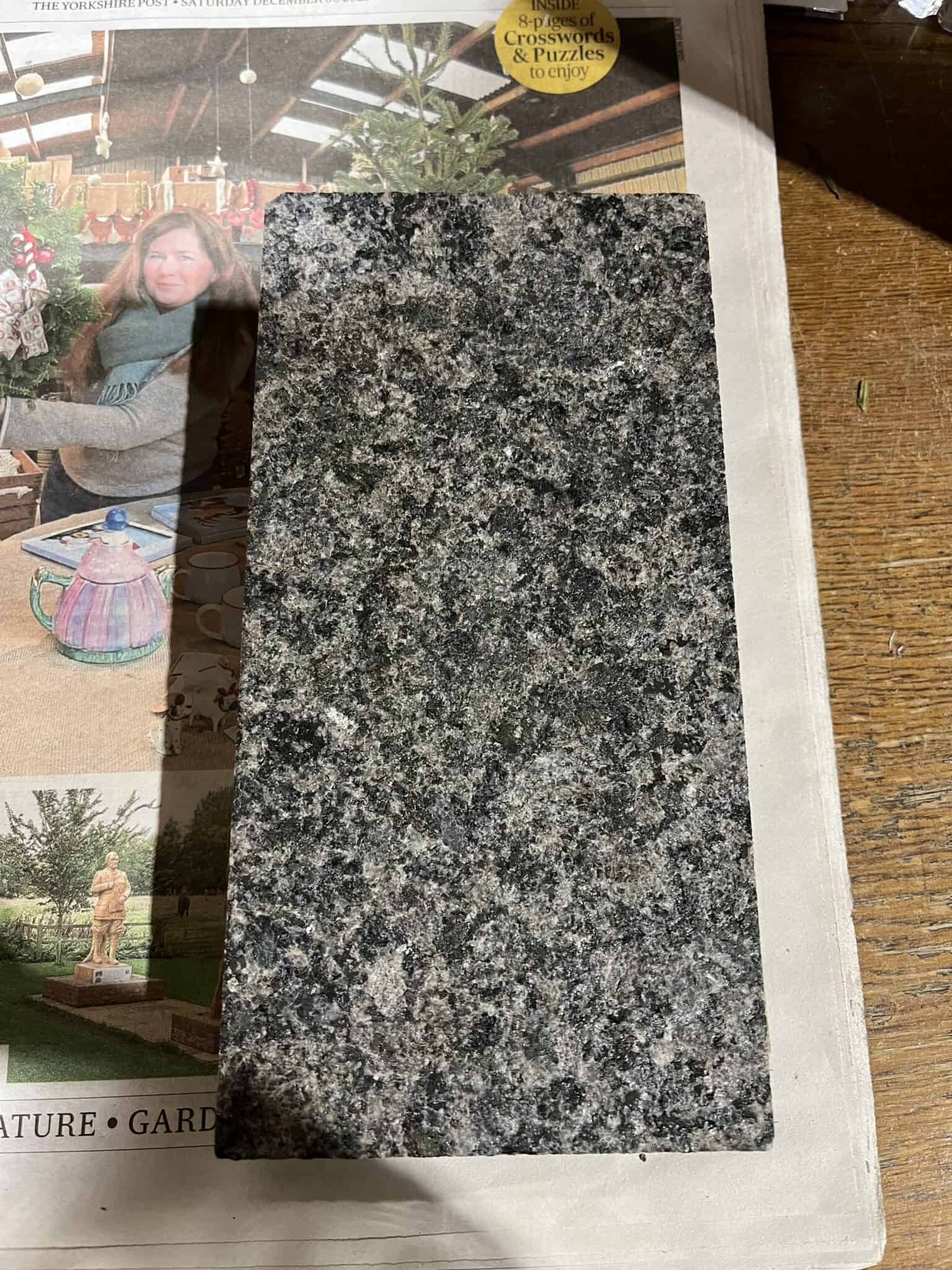 Black Granite Sample - Hardy Landscaping
